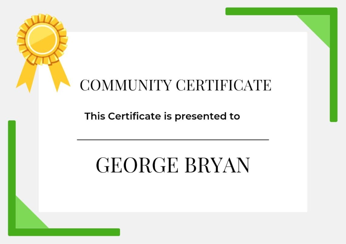 Community Certificate Date: Application and Benefits